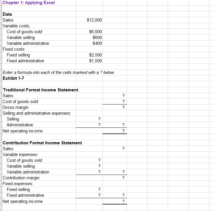 Solved Required information The Chapter 1 Form worksheet is | Chegg.com