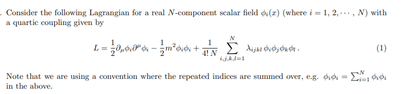 Solved . Consider the following Lagrangian for a real | Chegg.com