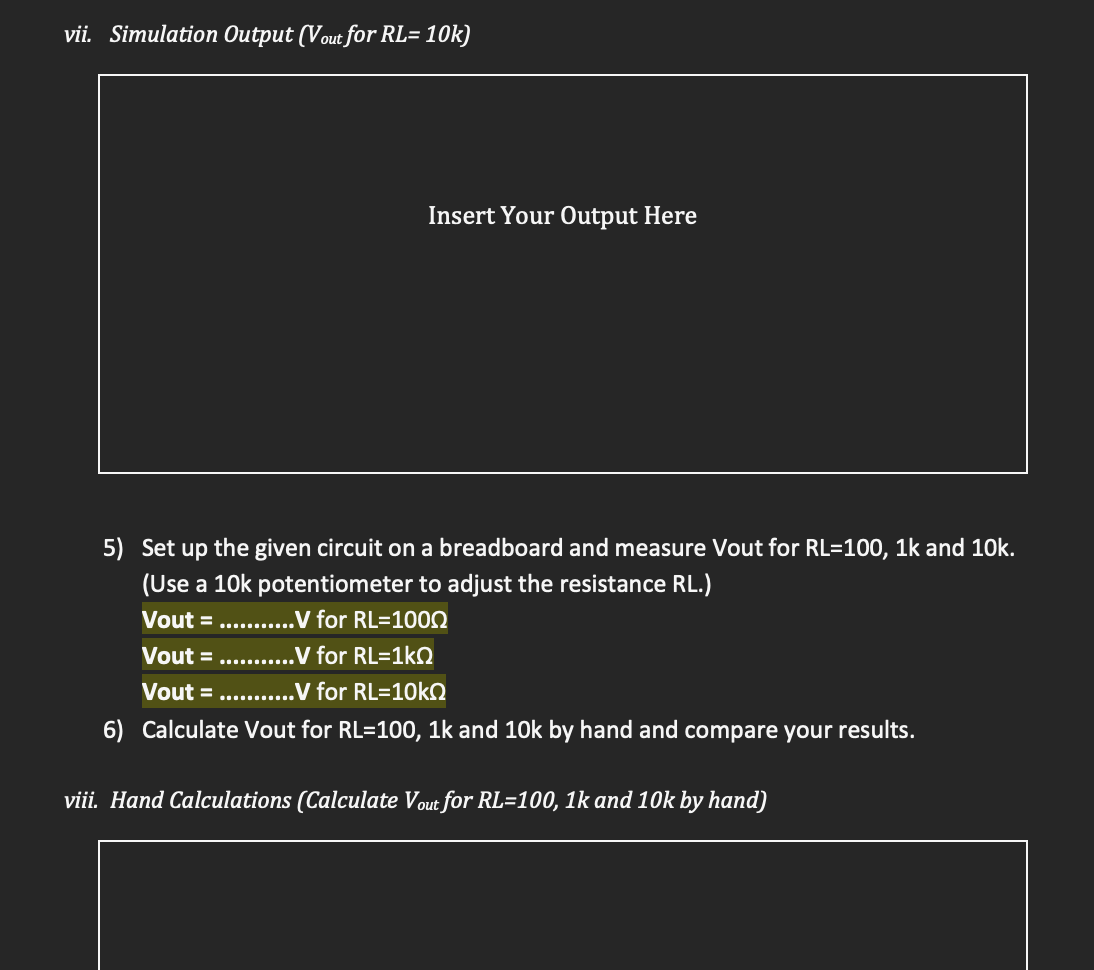 Solved 4) Use OrCAD/PSpice to find the voltage Vout for | Chegg.com