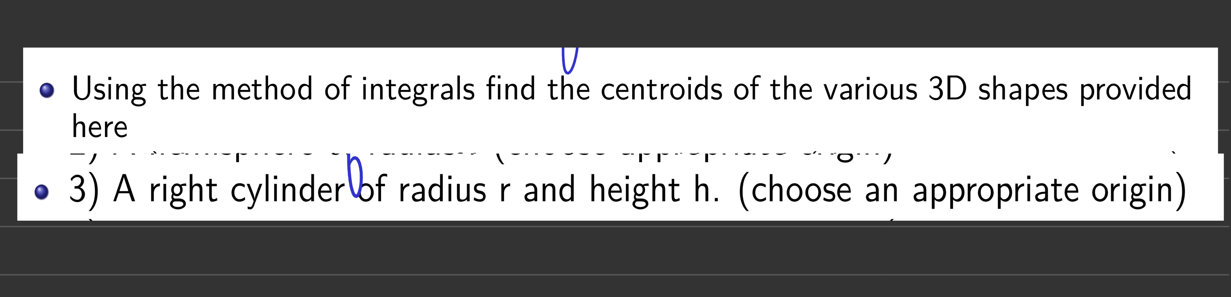 Solved • Using the method of integrals find tħe centroids of | Chegg.com