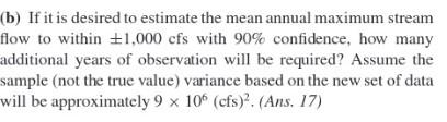 Solved 6.3 Suppose the annual maximum stream flow of a given | Chegg.com