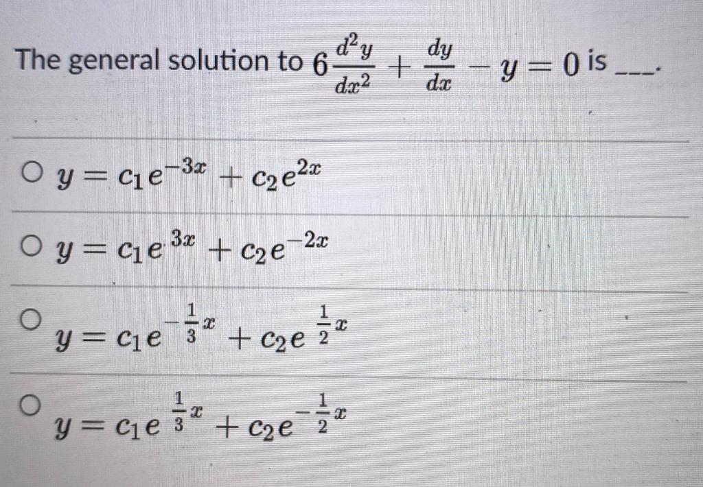 Solved If the complementary solution to a linear ordinary | Chegg.com