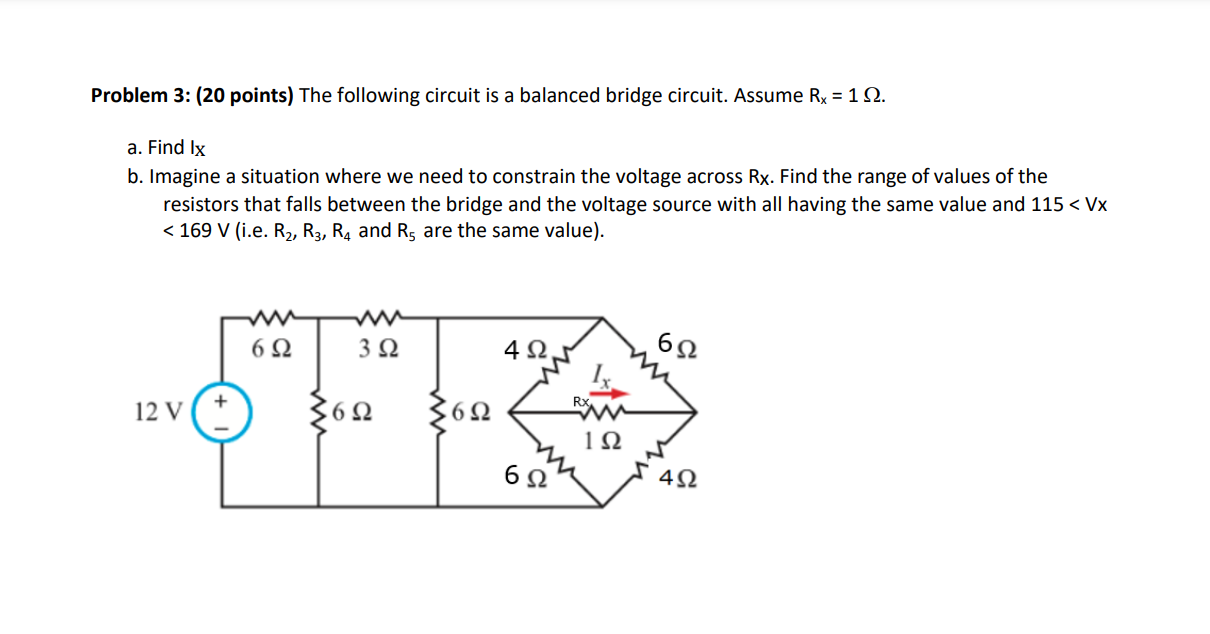 Solved Problem 3: (20 points) The following circuit is a | Chegg.com