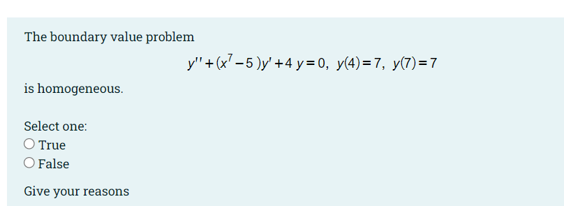 Solved The boundary value problem | Chegg.com