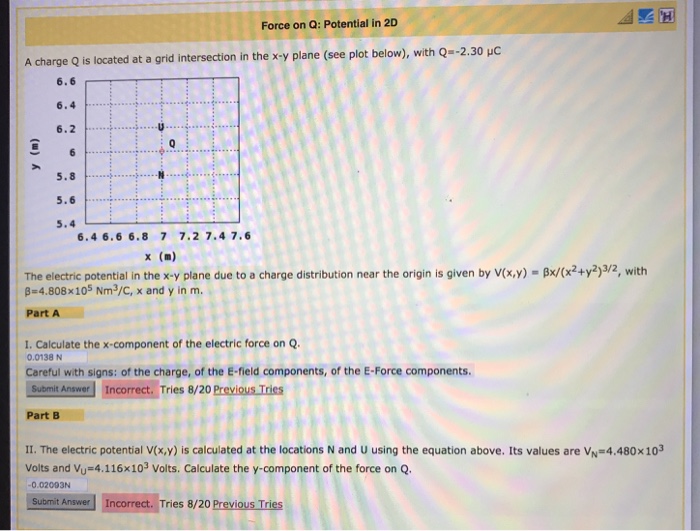 Solved A charge Q is located at a grid intersection in the | Chegg.com