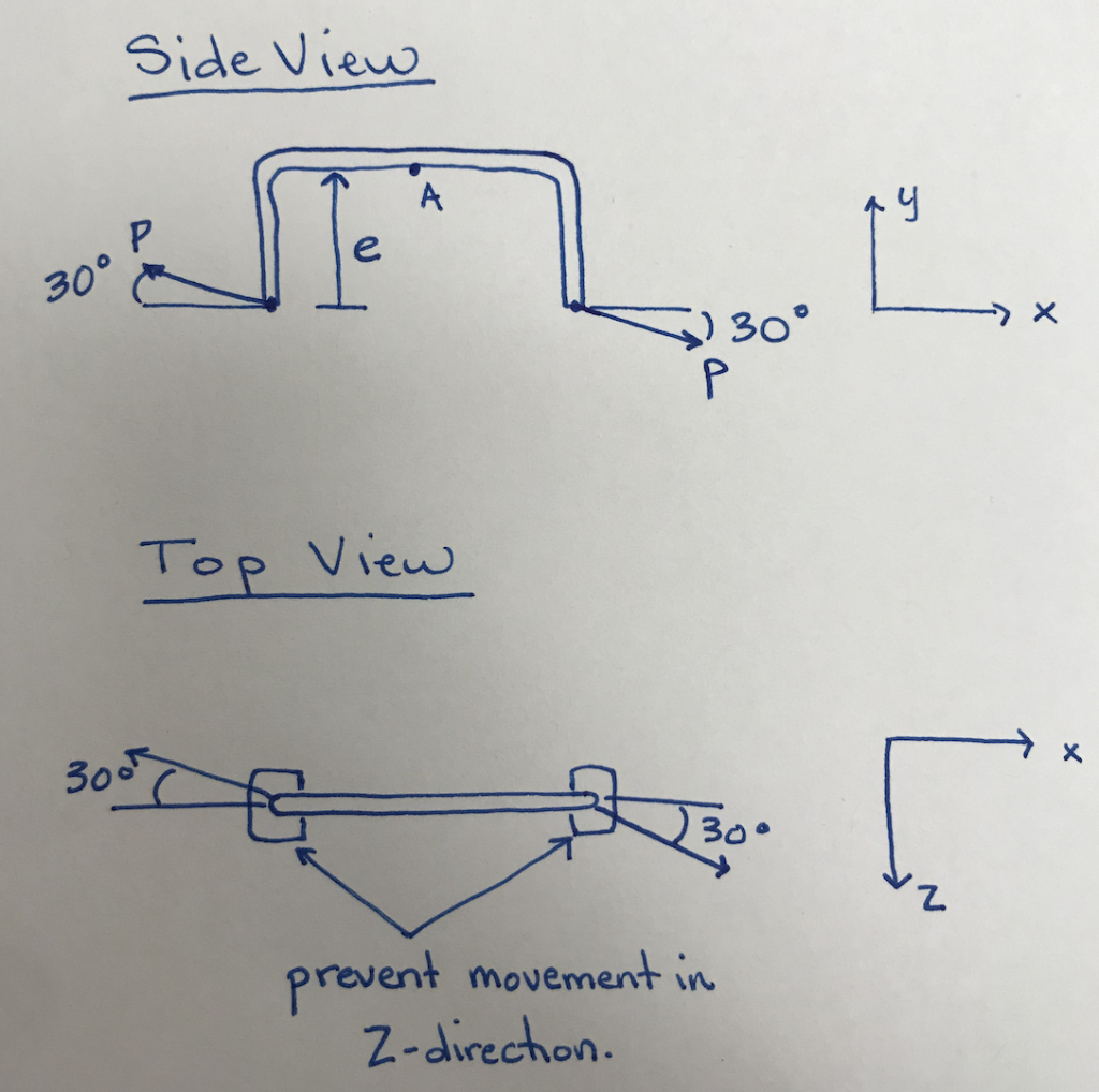 Solved The U-shaped steel bracket shown below has a circular | Chegg.com
