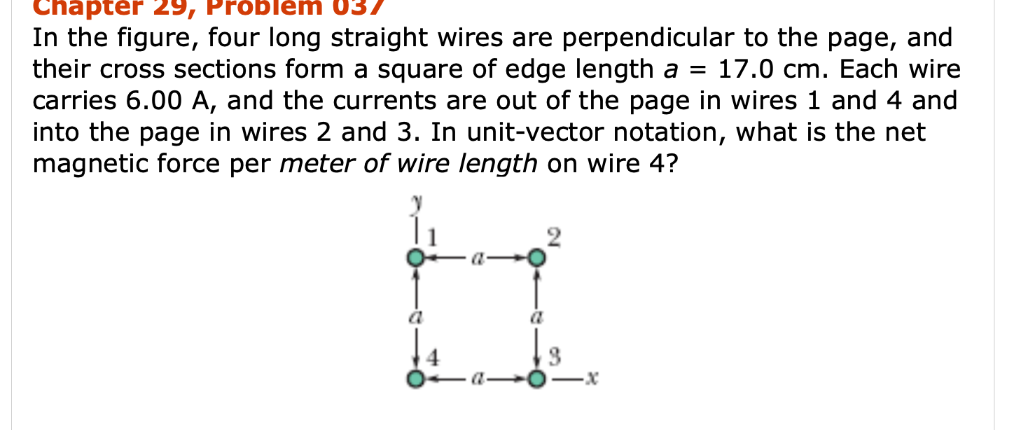 Solved Chapter 29, Problem 037 In the figure, four long | Chegg.com