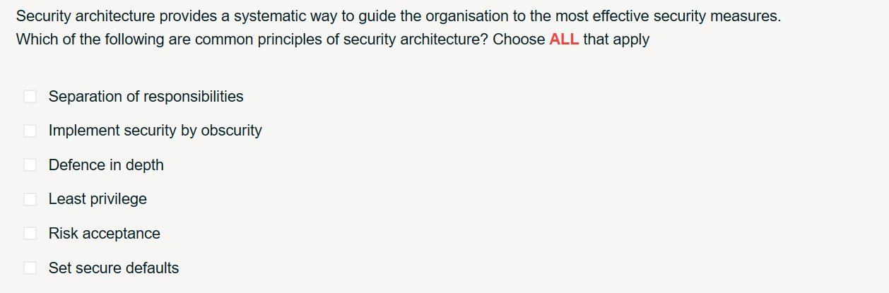 Solved Security architecture provides a systematic way to | Chegg.com