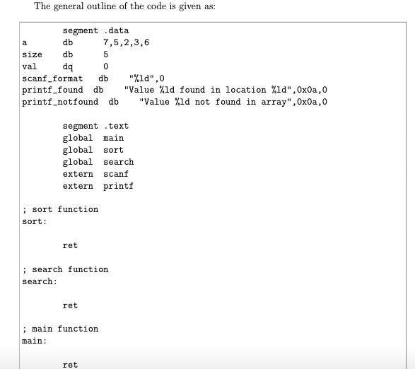 Solved Question 1 Outline. The sixth laboratory exercise | Chegg.com