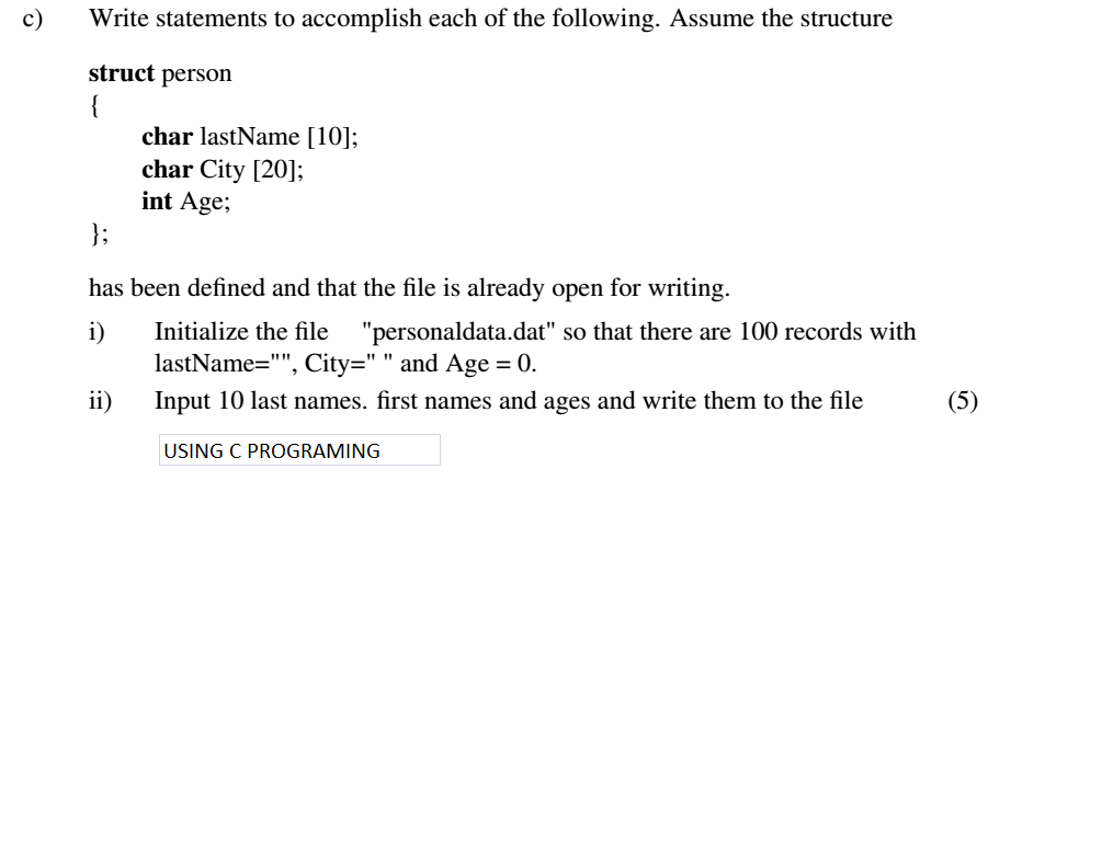Write statements to accomplish each of the following. | Chegg.com