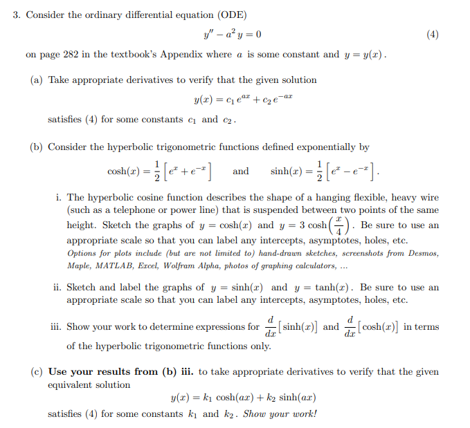 Solved 3. Consider the ordinary differential equation (ODE) | Chegg.com