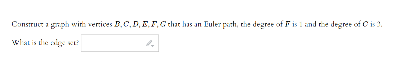 Solved Construct A Graph With Vertices Bcdefg That Has 