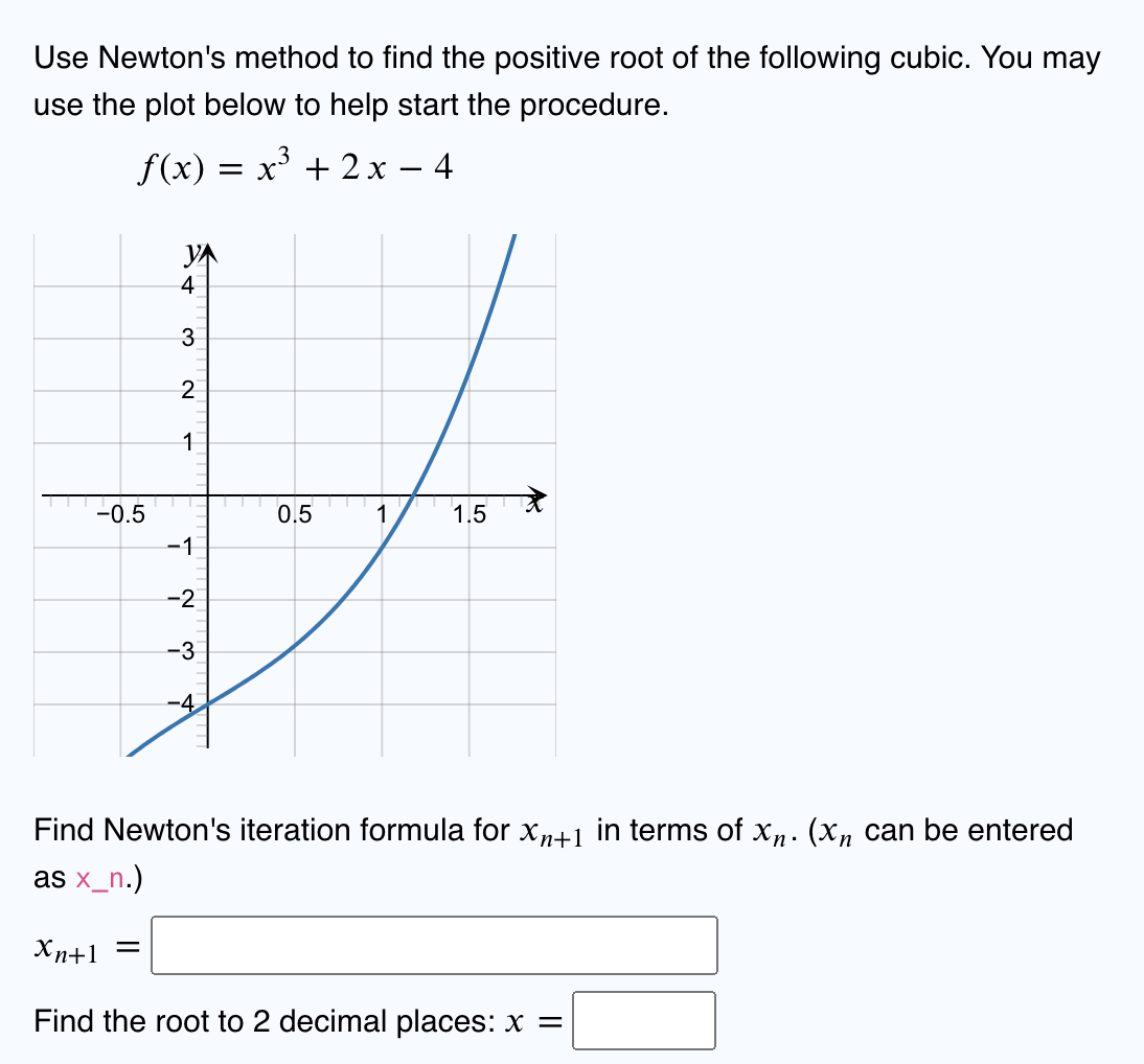Solved Use Newton's method to find the positive root of the | Chegg.com