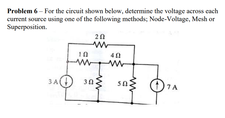Problem 6 - ﻿For the circuit shown below, determine | Chegg.com