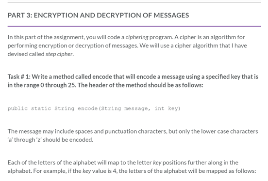 Solved PART 3: ENCRYPTION AND DECRYPTION OF MESSAGES In this | Chegg.com