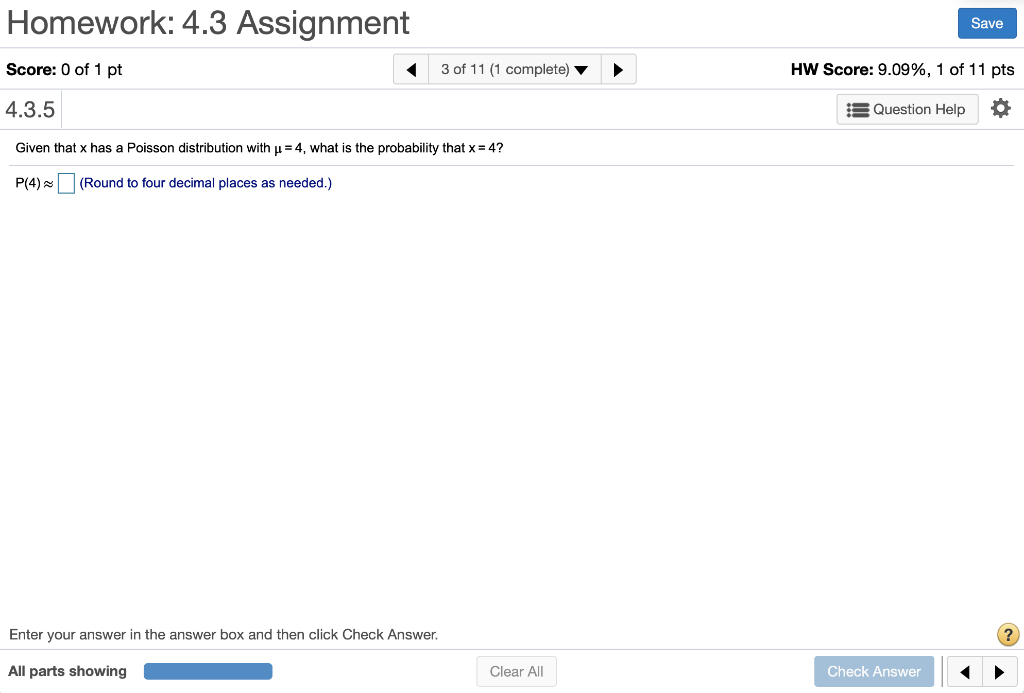 Solved Homework 4 3 Assignment Save Score 0 Of 1 Pt 1 Of