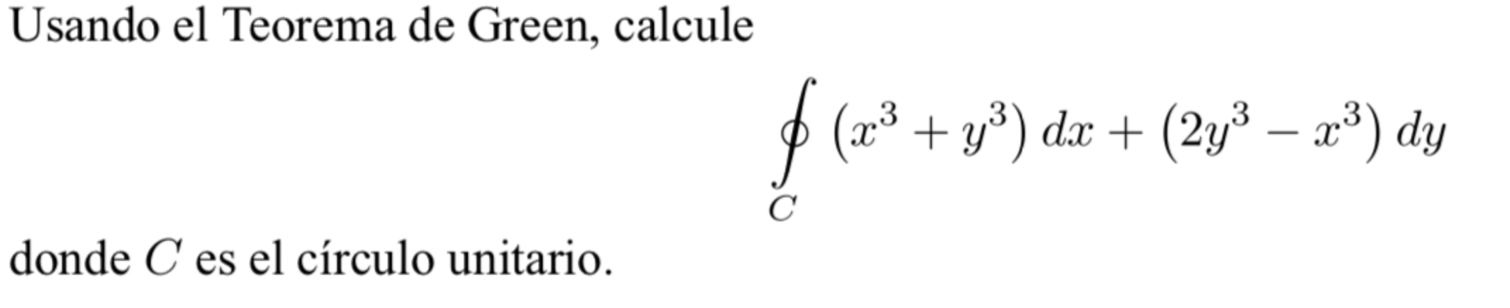 Solved Usando el Teorema de Green, | Chegg.com