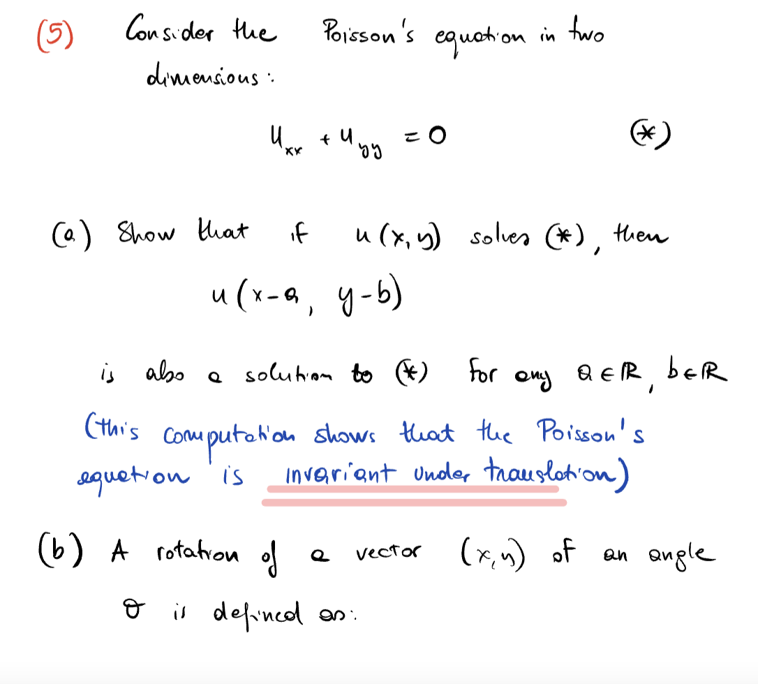 Solved (5) Consider the Poisson's equation in two | Chegg.com