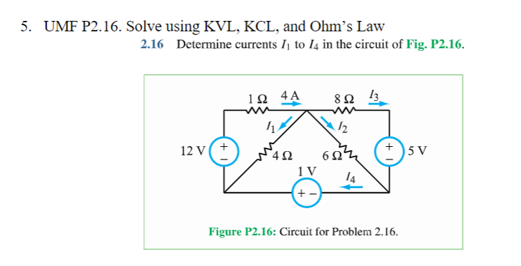 Solved Solve using KVL, KCL, and Ohm's Law Determine | Chegg.com