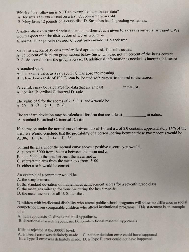 Solved Which of the following is NOT an example of | Chegg.com