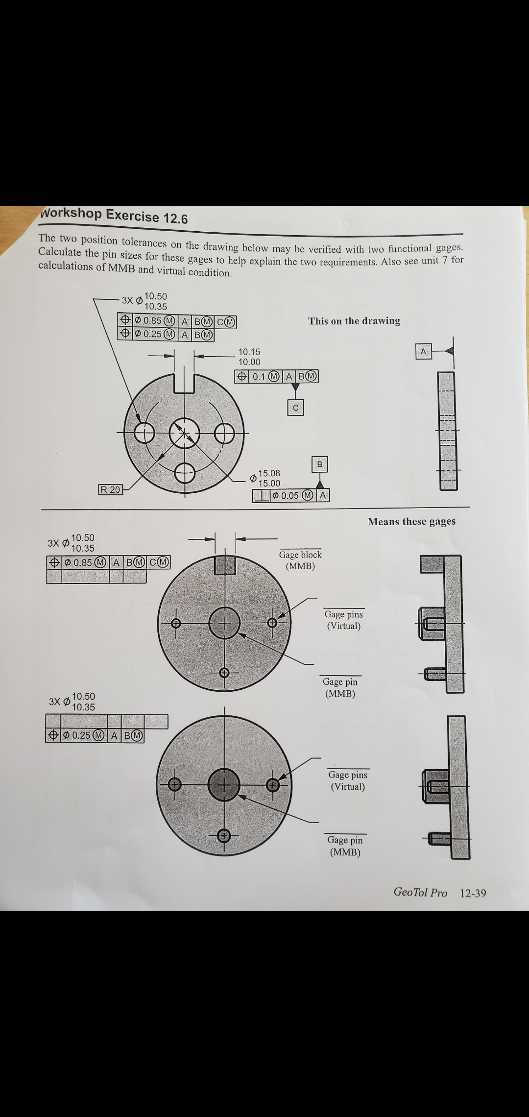 Solved The two position tolerances on the drawing below may | Chegg.com