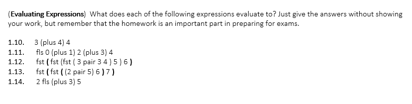 Solved Evaluating Expressions What Does Each Of The 