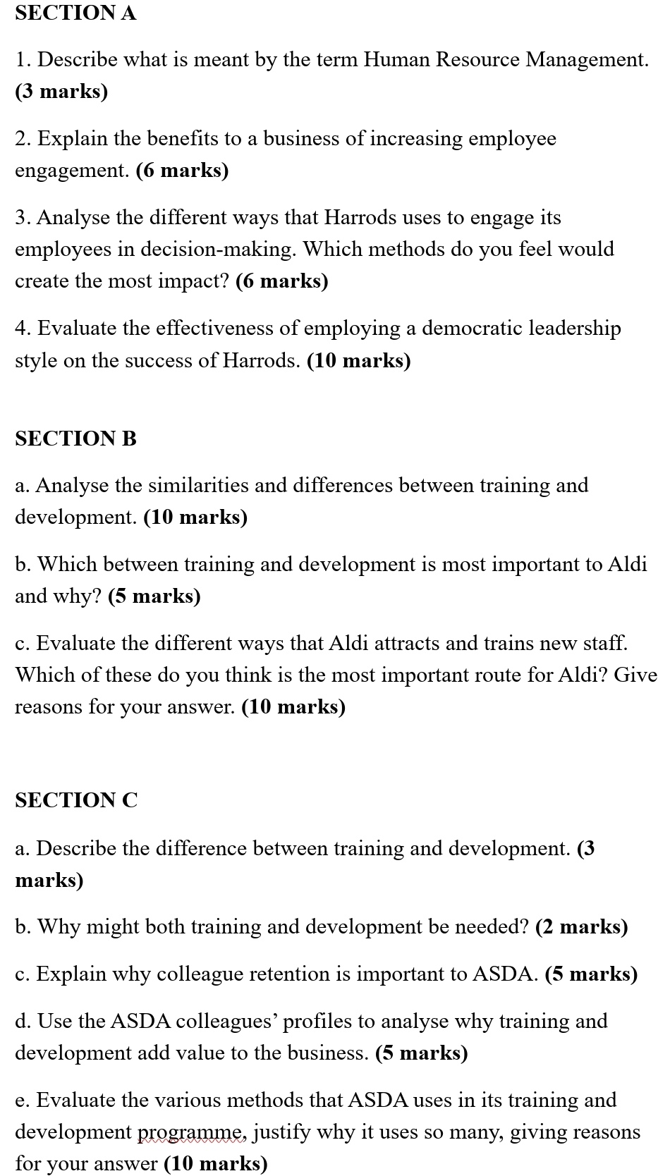 Solved 1. Describe what is meant by the term Human Resource | Chegg.com