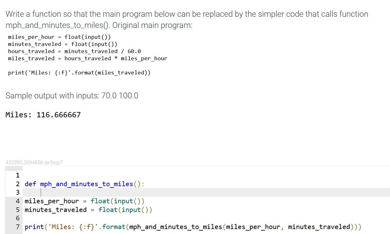 Solved 4.4.1: Functions: Factoring out a unit-conversion | Chegg.com