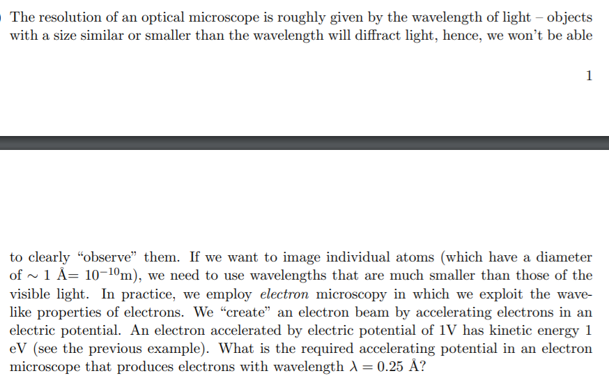 Solved The resolution of an optical microscope is roughly | Chegg.com