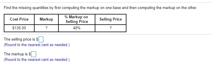 Solved Find the missing quantities by first computing the | Chegg.com