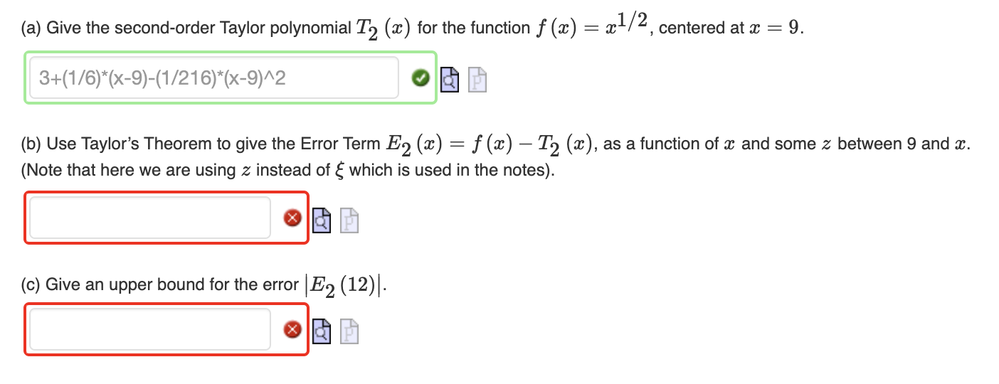 Solved (a) ﻿Give the second-order Taylor polynomial T2(x) | Chegg.com