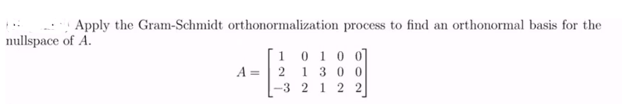 Solved Apply the Gram-Schmidt orthonormalization process to | Chegg.com