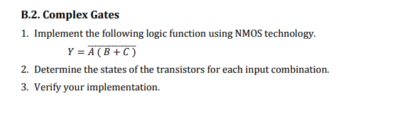 Solved 1 Implement The Following Logic Function Using Nmos 2598