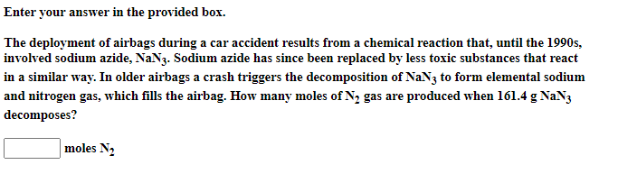 Solved Enter your answer in the provided box.The deployment | Chegg.com