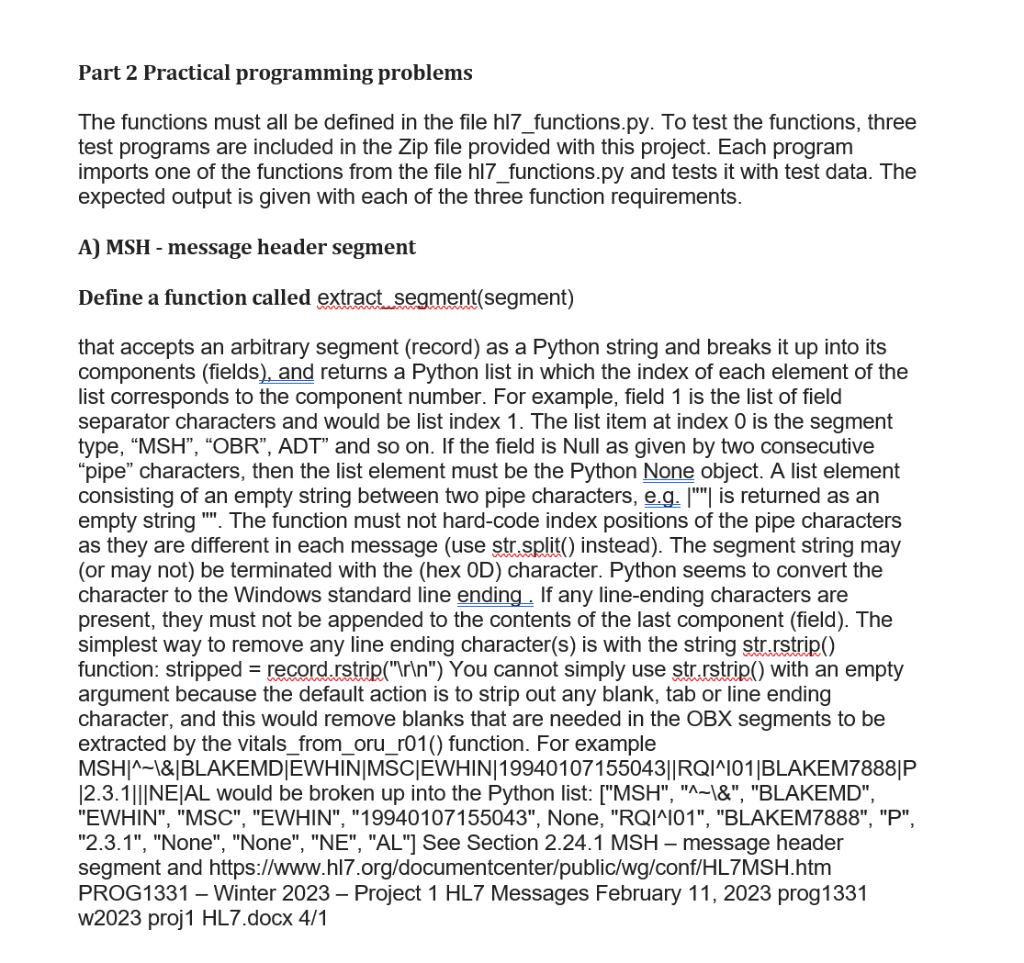 Solved Part 2 Practical Programming Problems The Functions