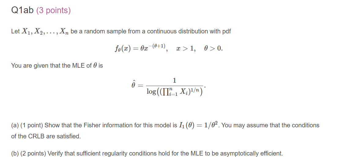 Solved Let X1,X2,…,Xn be a random sample from a continuous | Chegg.com