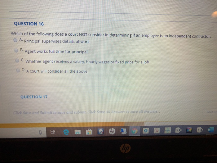 Solved QUESTION 16 Which of the following does a court NOT | Chegg.com