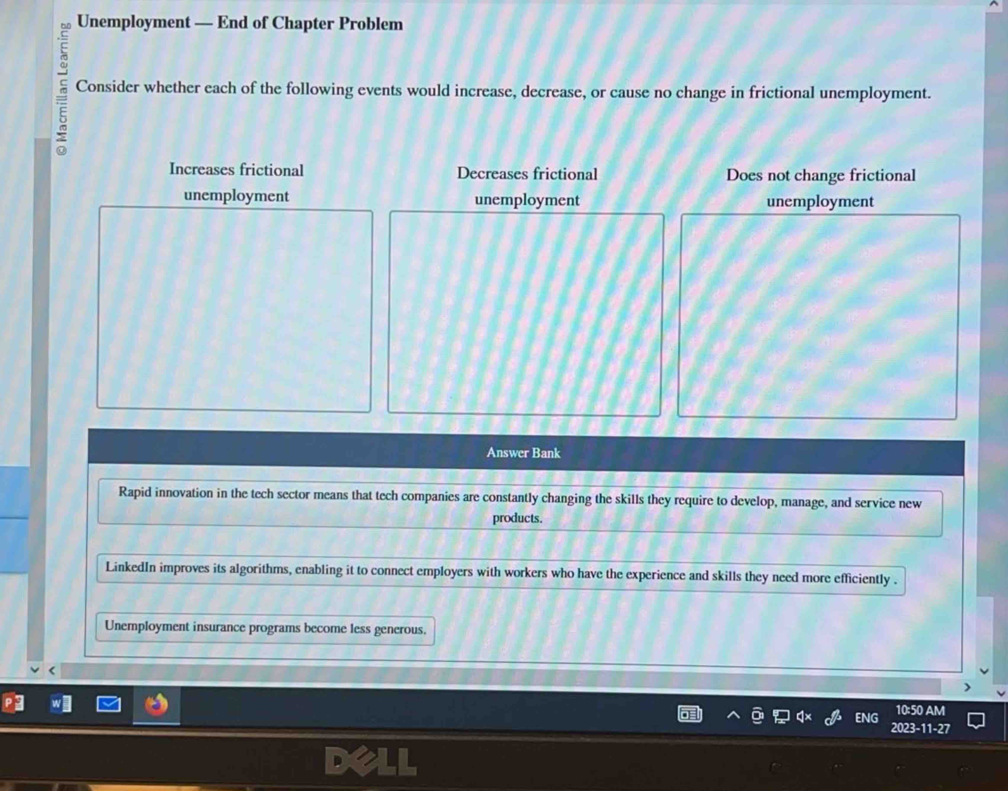 Solved Unemployment - ﻿End of Chapter ProblemConsider | Chegg.com