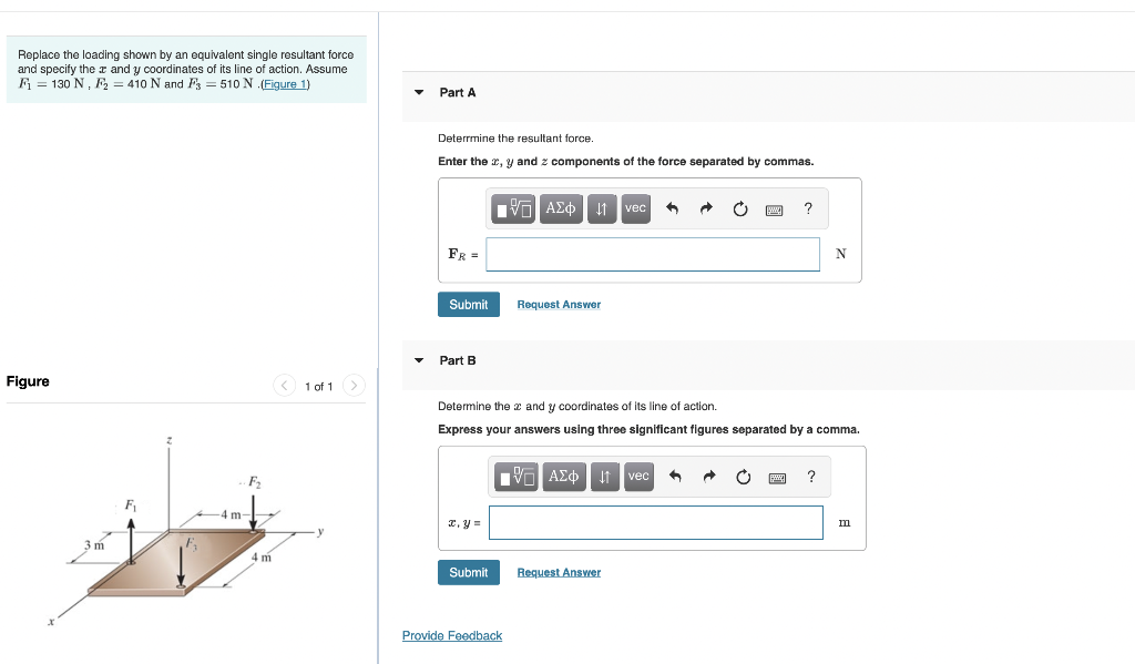 Solved Replace the loading shown by an equivalent single | Chegg.com