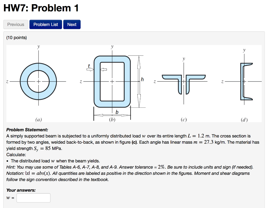 Solved HW7: Problem 1 Previous Problem List Next 10 points) | Chegg.com
