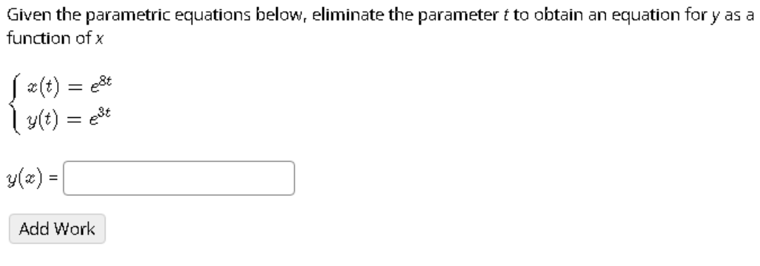 Solved Given The Parametric Equations Below Eliminate The