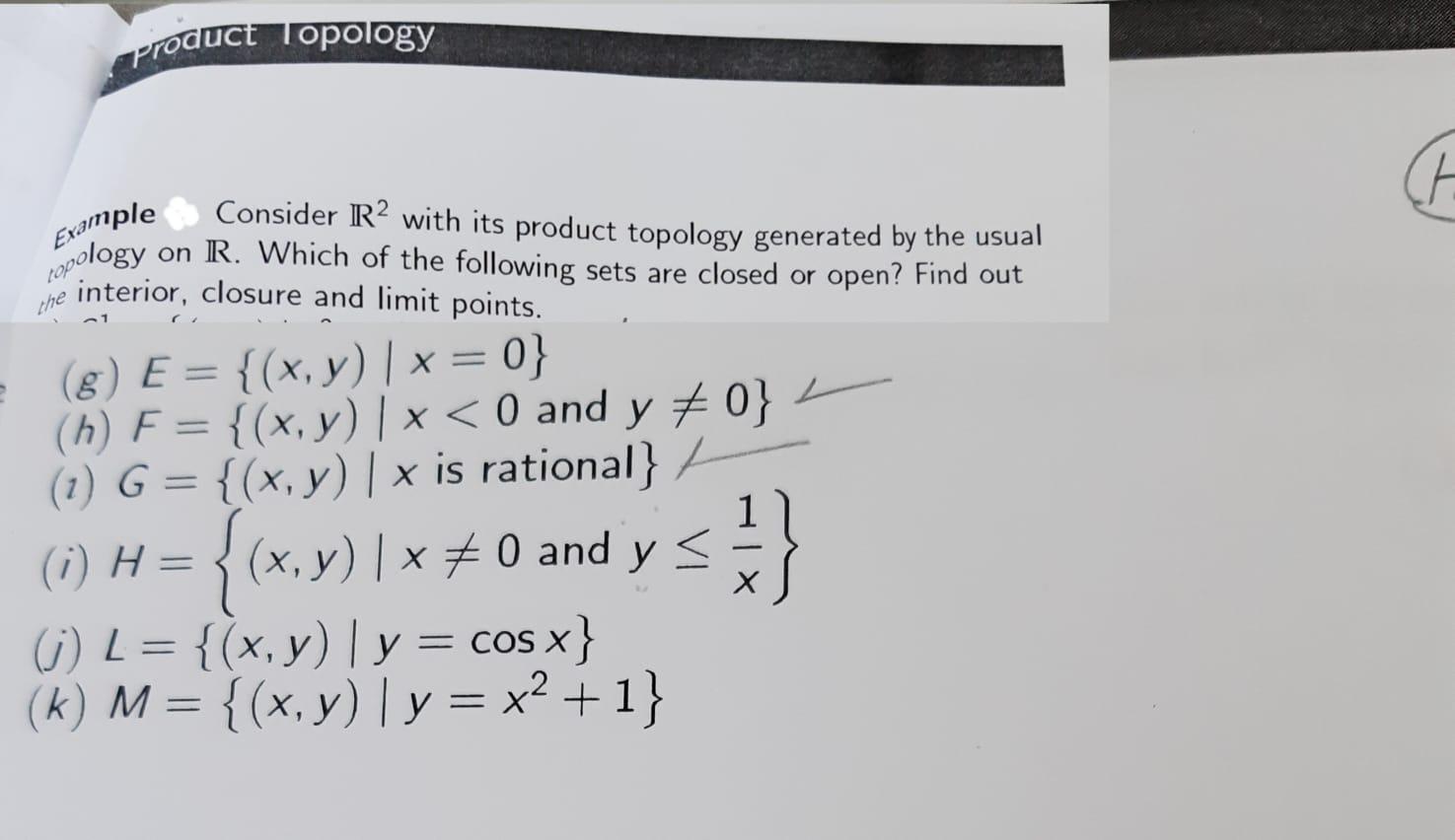 Solved product Topology CA Example Consider R2 with its | Chegg.com