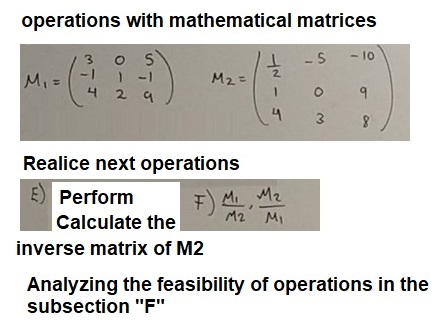 Solved operations with mathematical matrices 1 -5 - 10 M2 = | Chegg.com