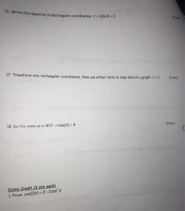 Solved Write this equation in rectangular coordinates: r = | Chegg.com