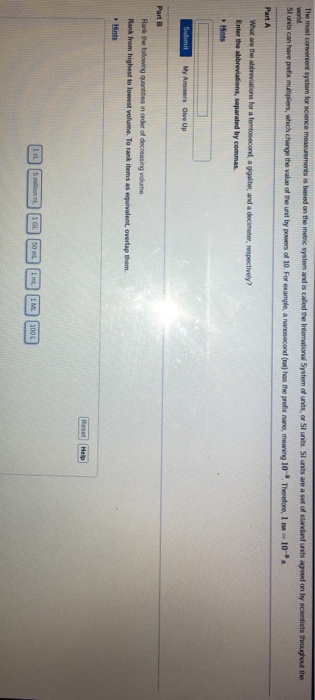 Solved what are the abbreviations for a femtosecond, a | Chegg.com