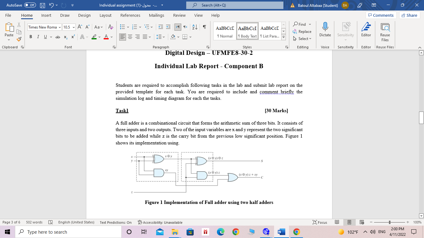 Solved AutoSave Off Individual assignment (1)-Jgno Search | Chegg.com