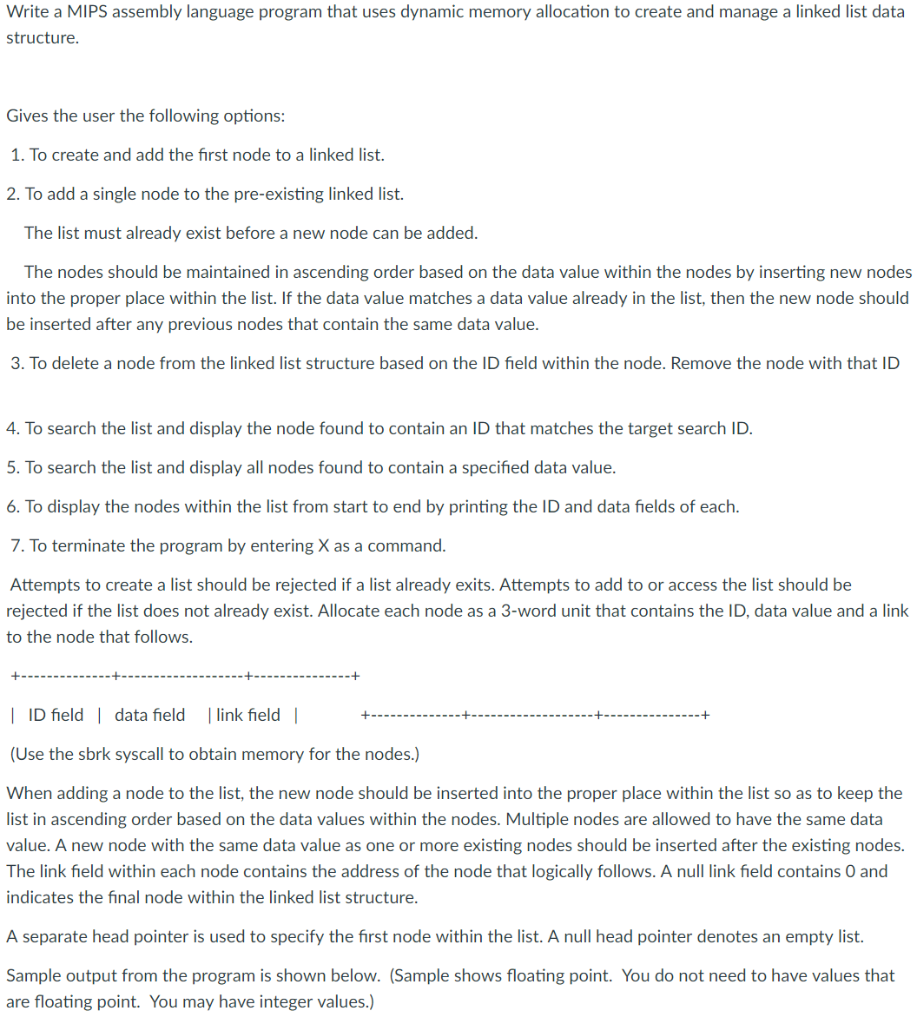 Write A Mips Assembly Language Program That Uses