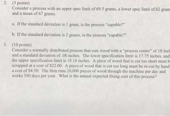 Solved Consider a process with an upper spec limit of 69.5 | Chegg.com