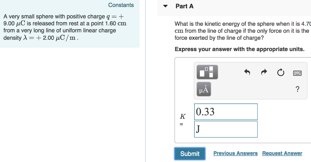 Solved Constants Part A A very small sphere with positive | Chegg.com