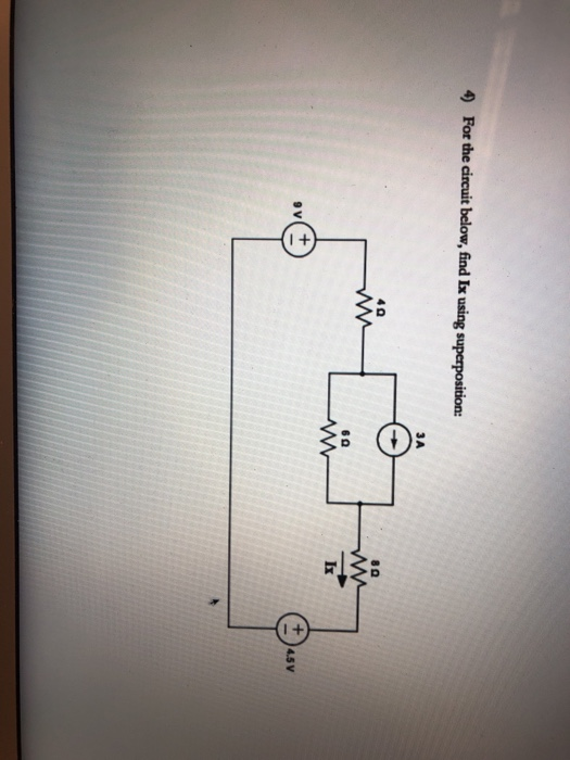 Solved 4) For the circuit below, find Ix using | Chegg.com